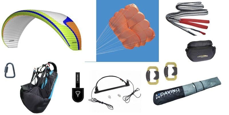 Paragliding set 4. complete set voor de ervaren piloot